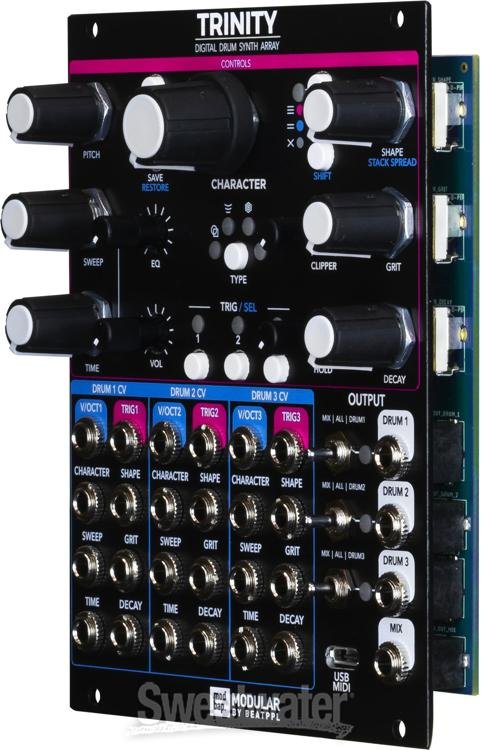 Modbap Modular Trinity 2.0 Digital Drum Synth Array Eurorack Module | Sweetwater