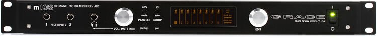 Grace Design m108 8-channel Microphone Preamp with Preinstalled Dante ...