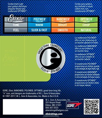 Elixir Strings 19106 Optiweb Electric Guitar Strings - .011-.059 Medium 7-string | Sweetwater