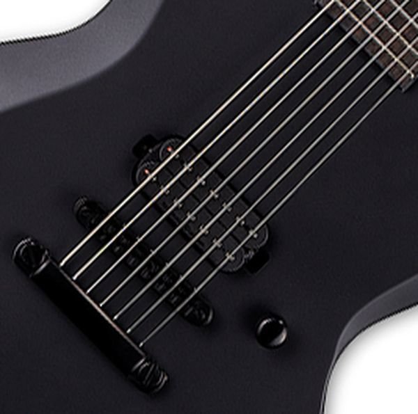 ESP LTD Viper-7 Baritone Black Metal Electric Guitar - Black Satin ...