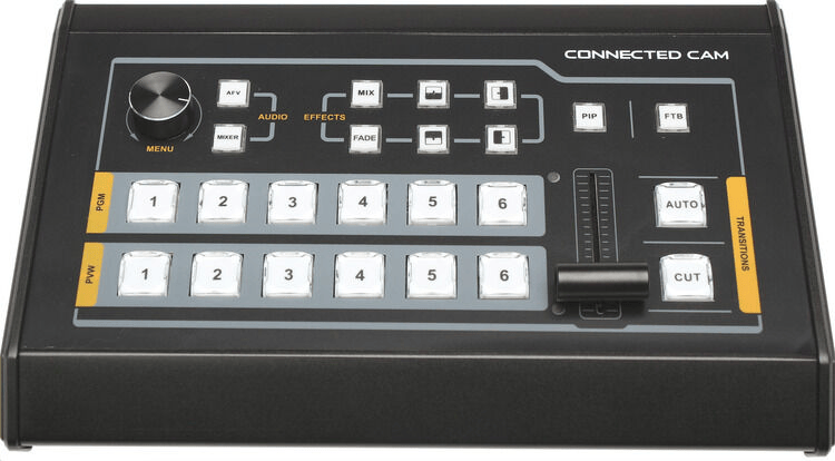 JVC KM-HD6 6 Input HD Desktop Switcher with USB Streaming | Sweetwater