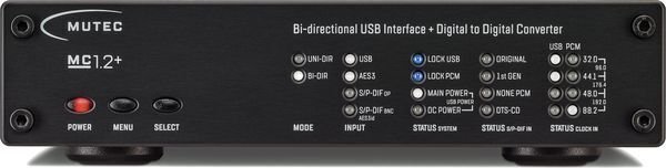 Mutec MC1.2+ Bidirectional Digital-to-Digital Converter with USB Interface - Black | Sweetwater