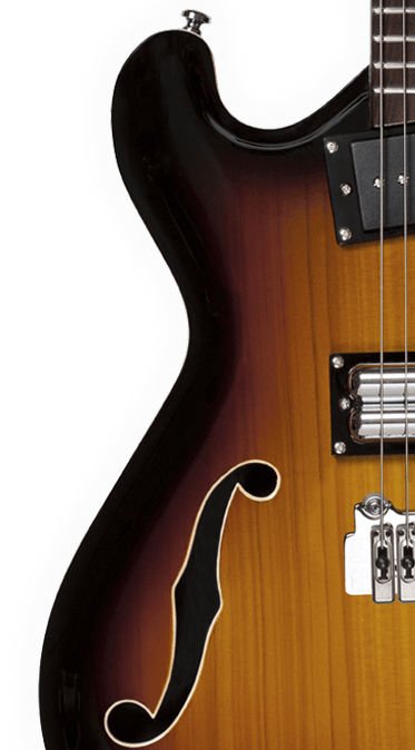 Danelectro 66T Semi-Hollow Electric Guitar - 3-Tone Sunburst | Sweetwater