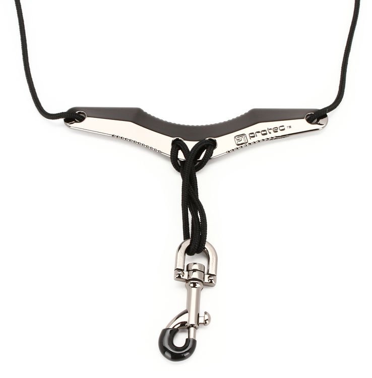 Protec Less Stress Leather Saxophone Neck Strap with Comfort Bar - 22 ...