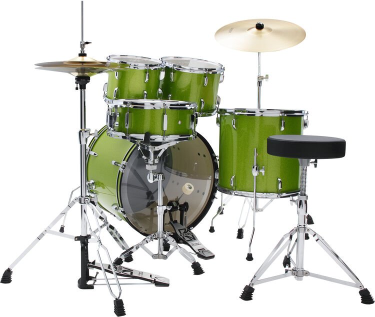 Tama Stagestar 5-piece Complete Drum Set - Lime Green Sparkle | Sweetwater