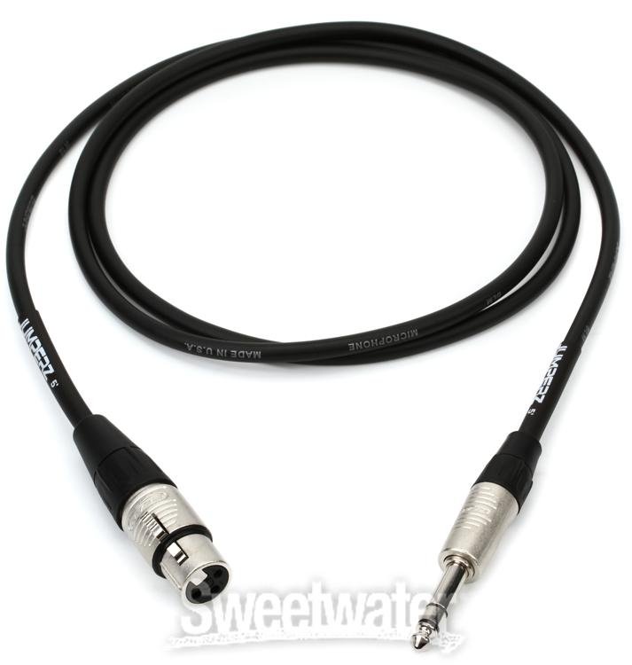 JUMPERZ JBTRSXF-5 Blue Line Patch Cable - XLR Female to TRS Male - 5 foot | Sweetwater