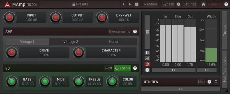 MeldaProduction MAmp Vintage Amplifier Simulation Plug-in | Sweetwater