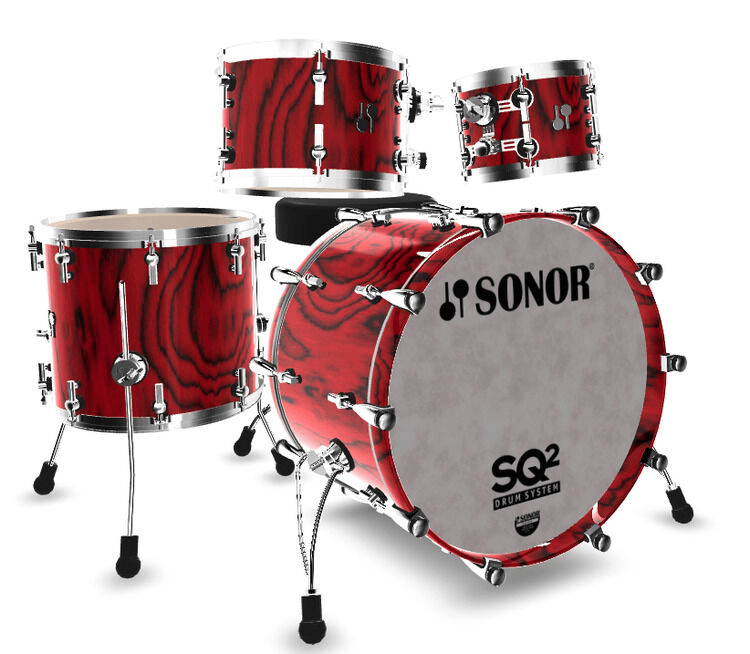 Sonor SQ2 Beech 4-piece Shell Pack - Fiery Red | Sweetwater
