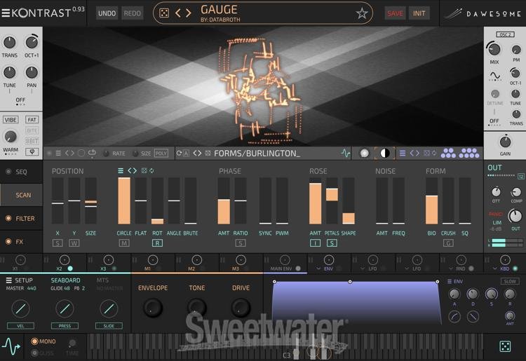 Tracktion Kontrast Wavetable Synthesizer Virtual Instrument | Sweetwater