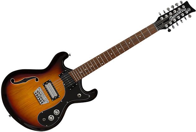 Danelectro 66-12 Electric Guitar - Transparent 3-Tone Burst | Sweetwater