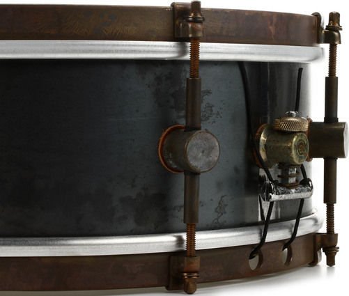 A&F Drum Company Raw Steel Snare Drum - 5 x 14-inch | Sweetwater