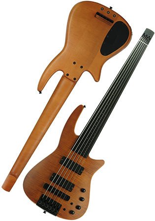 NS Design CR6 Radius Fretless Bass Guitar - Amber Satin | Sweetwater