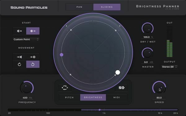 Sound Particles Brightness Panner Plug-in | Sweetwater