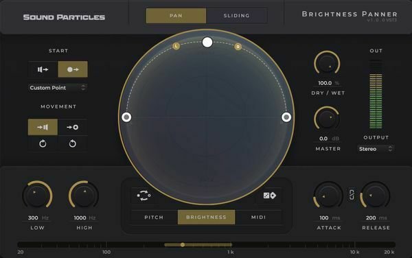 Sound Particles Brightness Panner Plug-in | Sweetwater