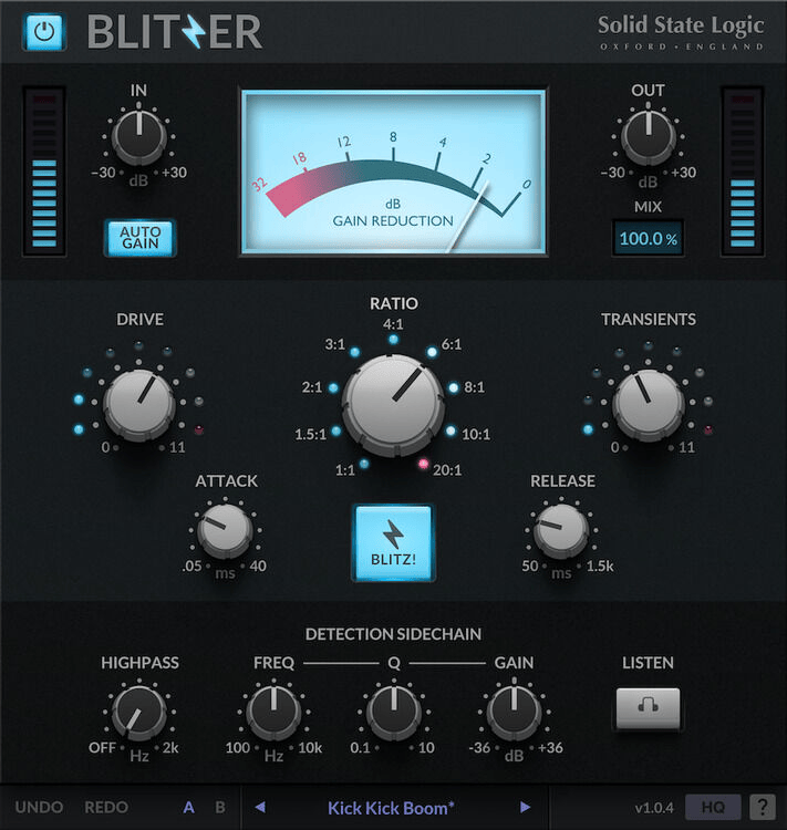 Solid State Logic Blitzer Compressor and Limiter Plug-in | Sweetwater