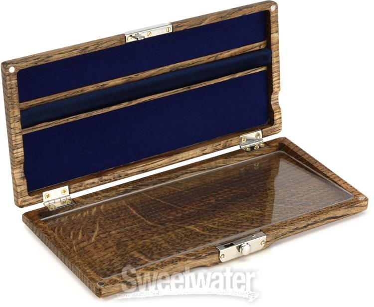 Reediano Bb Clarinet and Alto Saxophone Reed Case - Dark Oak with Blue ...
