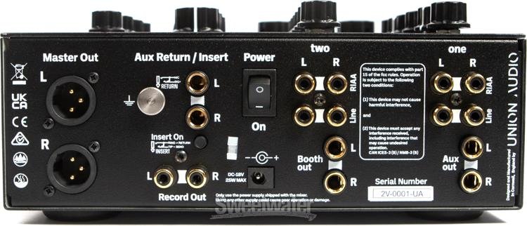 Union Audio two.valve 2-channel Analog Rotary DJ Mixer | Sweetwater