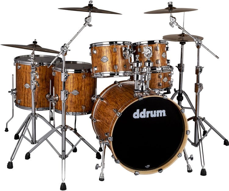 ddrum Dominion Birch 6-piece Shell Pack - Satin Bubinga | Sweetwater