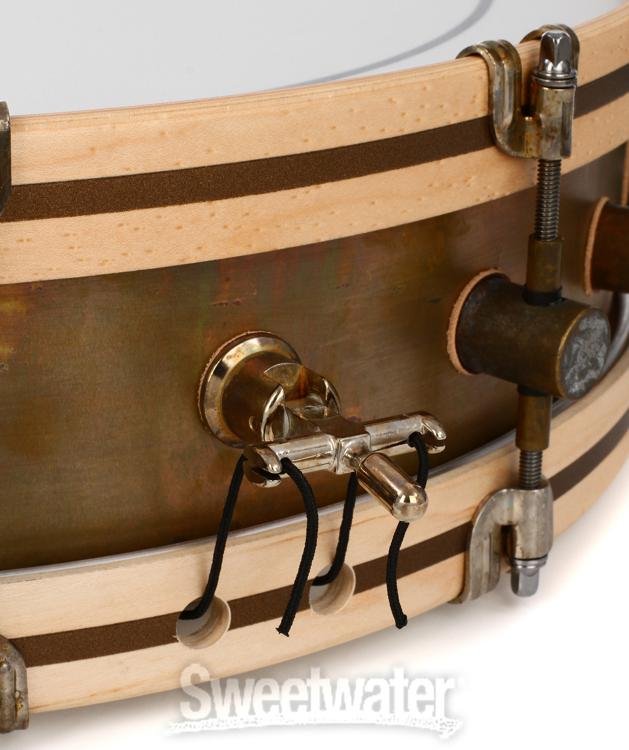 A&F Drum Company Gun Shot Snare Drum - 4 x 18-inch - Raw Brass | Sweetwater