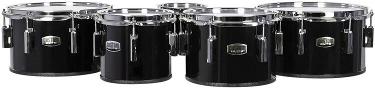 Dynasty Custom Elite Multi-Tenor Marching Drums - Quint, Black | Sweetwater
