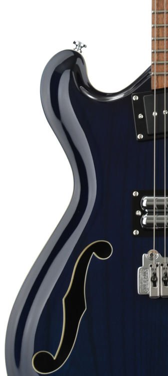 Danelectro 66T Semi-Hollow Electric Guitar - Transparent Blue | Sweetwater