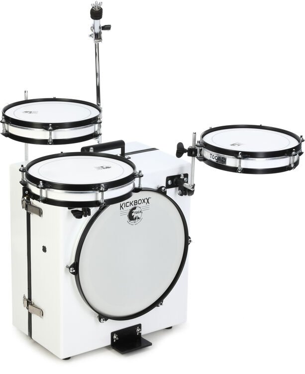 Toca Percussion KickBoxx Pro Suitcase Drum Set - White Glitter ...