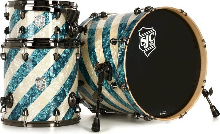 SJC Custom Drums USA Custom 3-piece Shell Pack - Barbershop Aged White ...