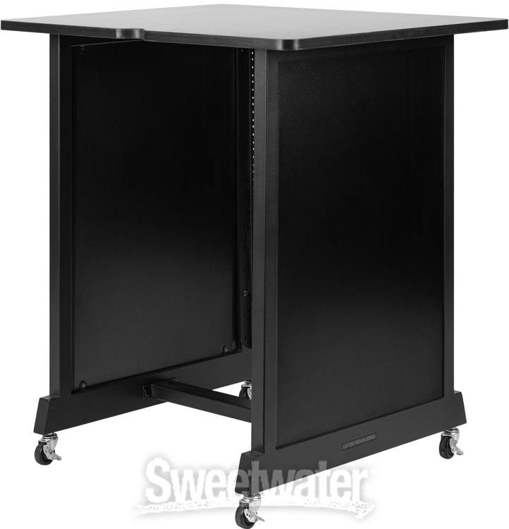 Rok-It 14U Wood Rack Cabinet - Black | Sweetwater