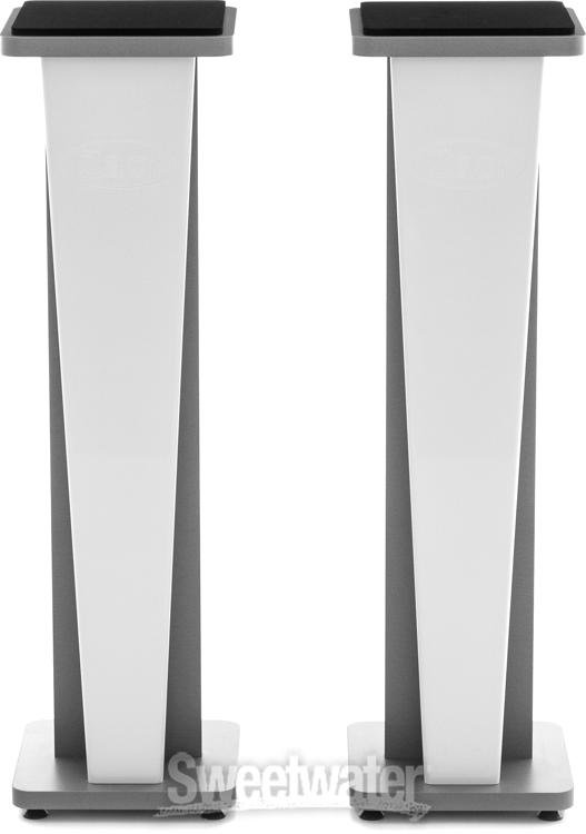 Zaor Croce 42-inch Fixed Monitor Stands - White Gloss | Sweetwater