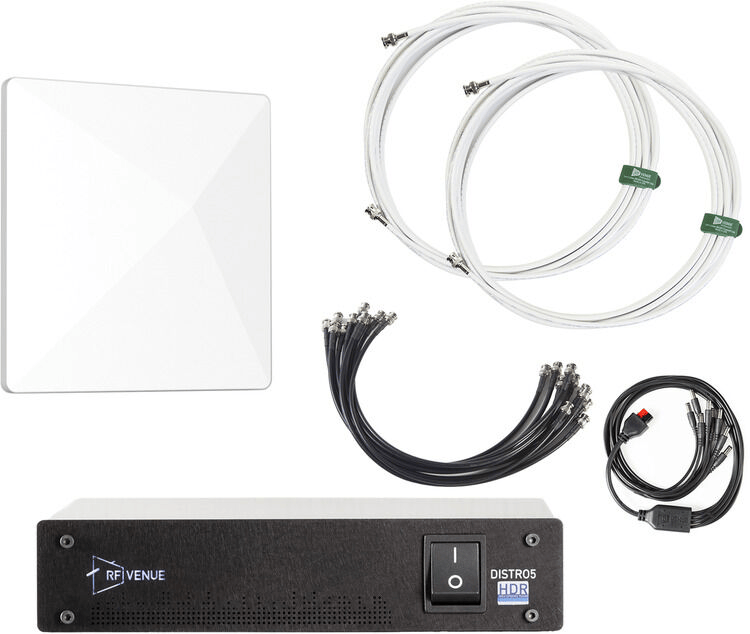 RF Venue DISTRO5 HDR Antenna and Power Distribution System with CP ...