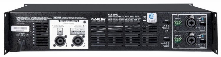 Ashly KLR-5000 2-channel 5,000-watt Power Amplifier | Sweetwater