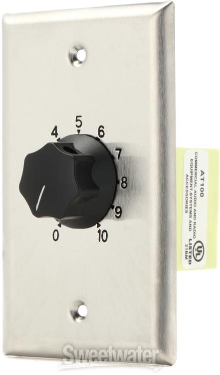 AtlasIED AT100 100-watt Single Gang 70.7-volt Attenuator - Stainless ...