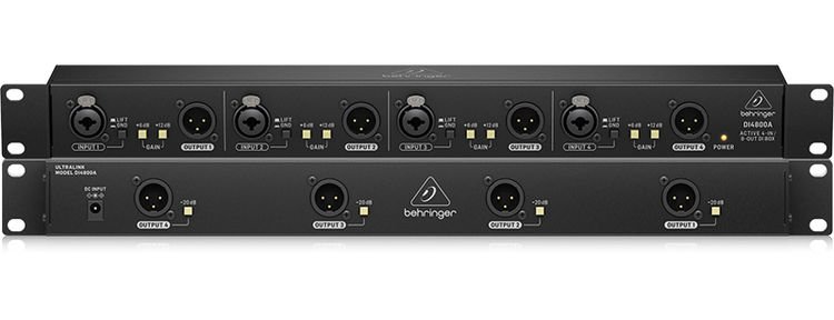 Behringer DI4800A Professional 4 Channel Active DI-Box | Sweetwater