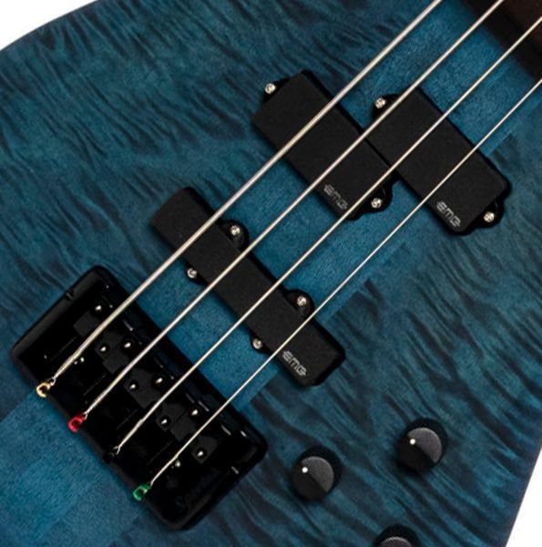 Spector Euro 4 LX Bass Guitar - Black & Blue | Sweetwater