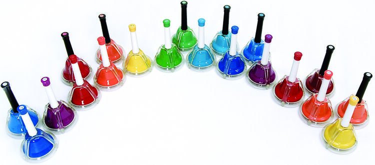 Rhythm Band RB117EX KidsPlay 20-note Combined Hand/Desk Bell Set ...