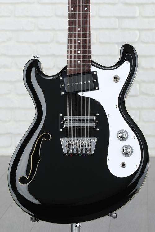Danelectro 66-12, 12-string Electric Guitar - Limo Black | Sweetwater