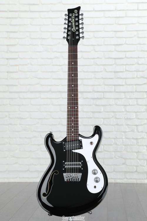 Danelectro 66-12, 12-string Electric Guitar - Limo Black | Sweetwater