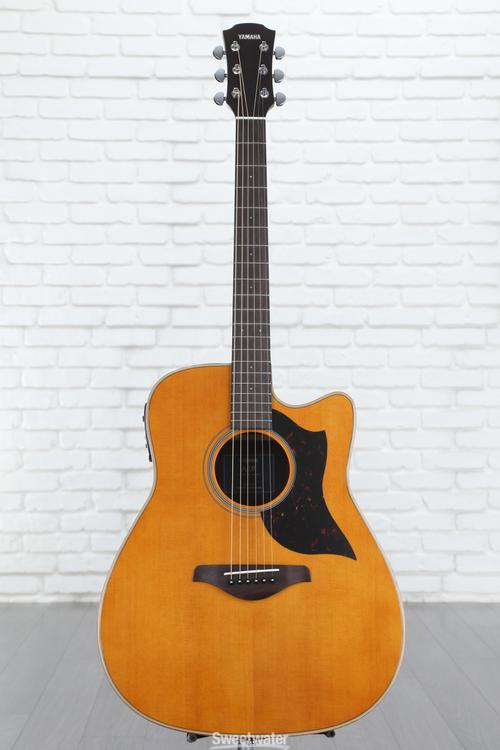 Yamaha A1R Dreadnought Cutaway Acoustic-electric Guitar - Vintage Natural | Sweetwater