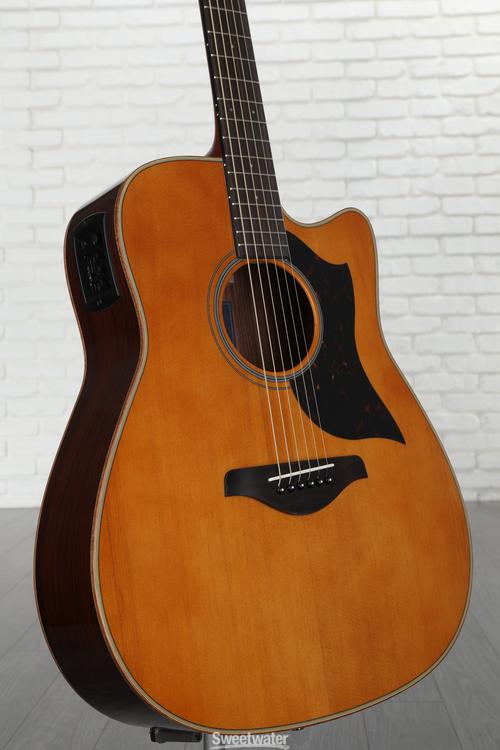 Yamaha A1R Dreadnought Cutaway Acoustic-electric Guitar - Vintage Natural | Sweetwater