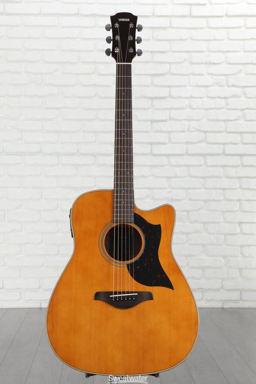 Yamaha A1R Dreadnought Cutaway Acoustic-electric Guitar - Vintage Natural | Sweetwater
