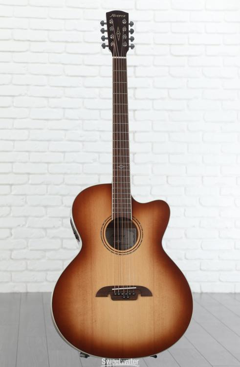 Alvarez ABT60ce Shadowburst 8-string Baritone Acoustic-electric Guitar ...
