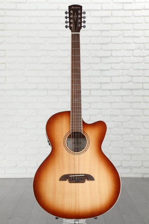 Alvarez ABT60ce Shadowburst 8-string Baritone Acoustic-electric Guitar ...