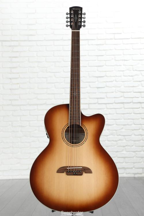 Alvarez ABT60ce Shadowburst 8-string Baritone Acoustic-electric Guitar ...