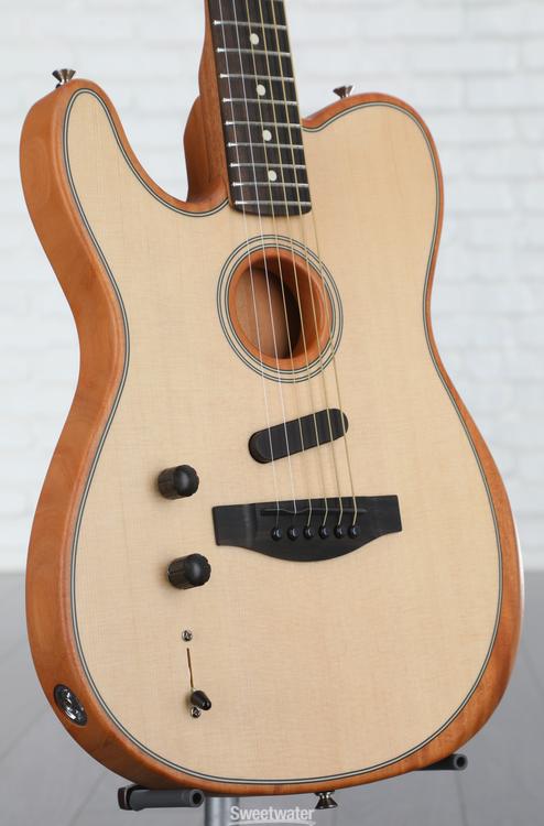 Fender American Acoustasonic Telecaster, Left-handed - Natural | Sweetwater
