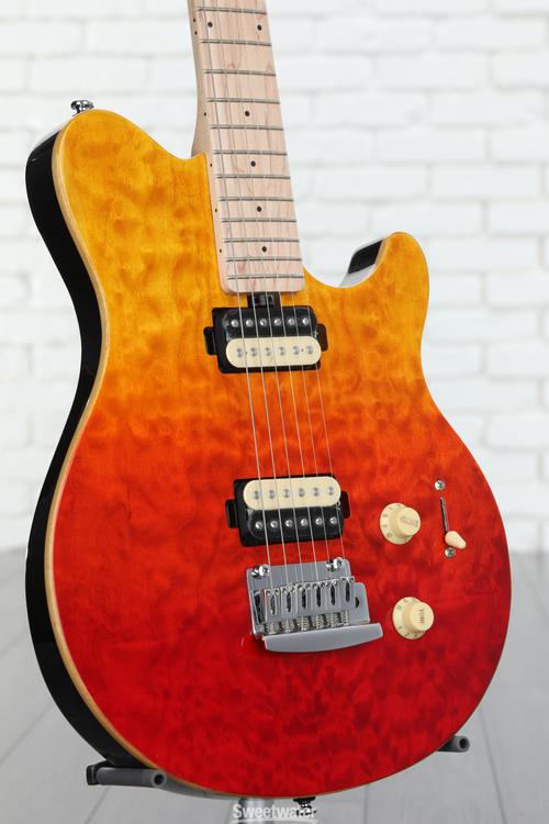 Sterling By Music Man Axis Quilted Maple Electric Guitar - Spectrum Red ...