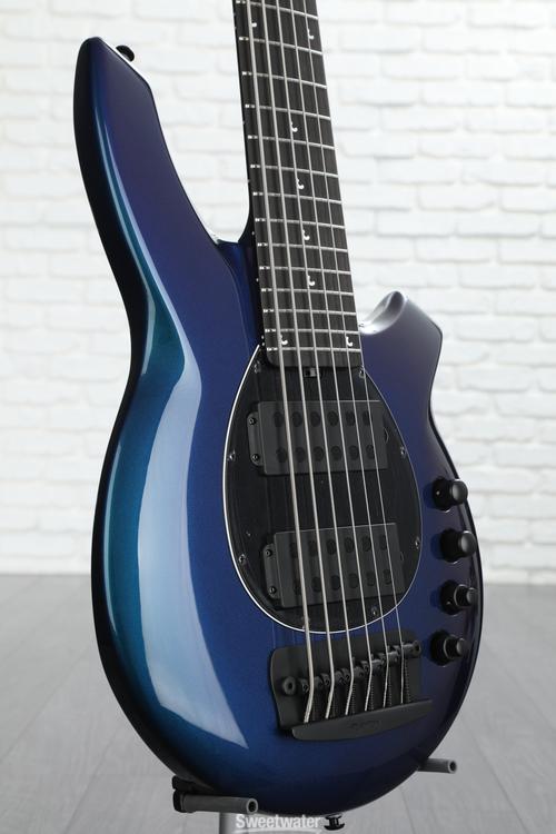 Ernie Ball Music Man Bongo 6 HH Bass Guitar - Saphhire Iris, Sweetwater ...