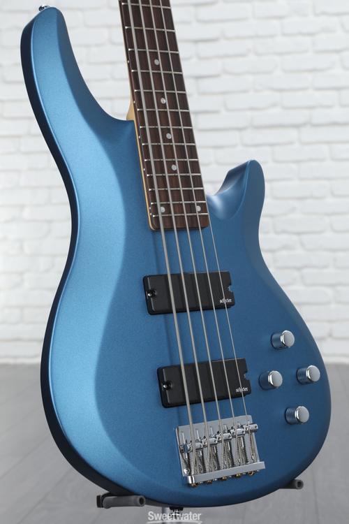 Schecter C-5 Deluxe Bass Guitar - Satin Metallic Blue | Sweetwater