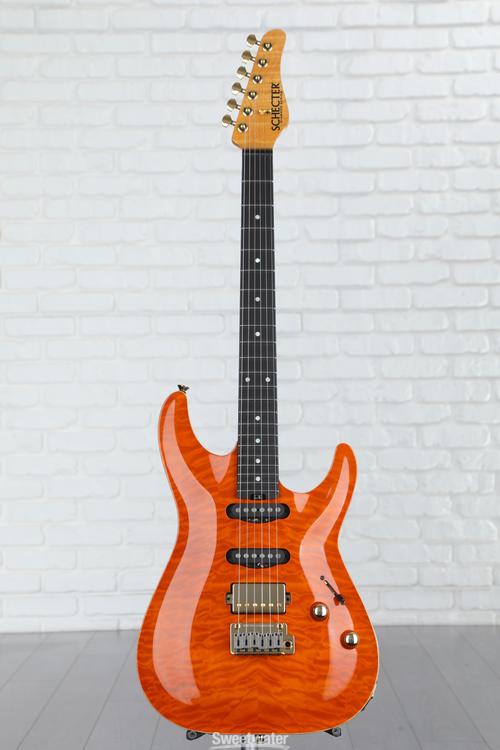 Schecter California Classic SSolidbody Electric Guitar - Trans Amber ...