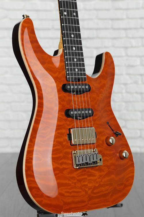 Schecter California Classic SSolidbody Electric Guitar - Trans Amber ...