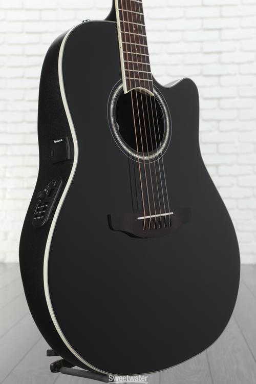 Ovation Celebrity Standard Mid-Depth Acoustic-Electric Guitar - Black ...